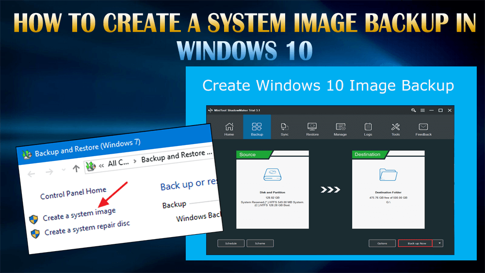 How To Create A System Image Backup In Windows 10 How To Create A System Image Backup In Windows 10