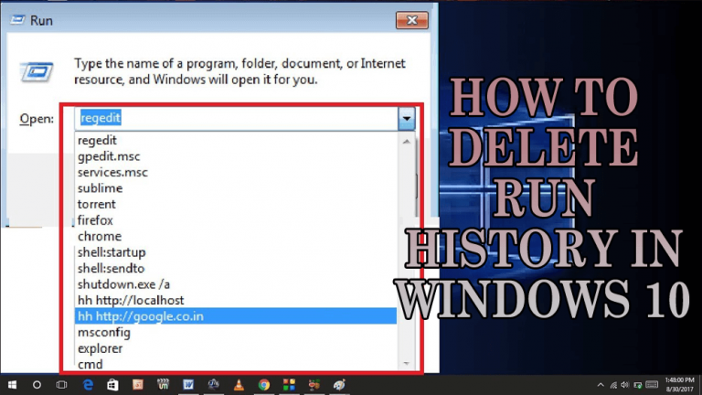 How to Delete Run History in Windows 10? [UPDATED]