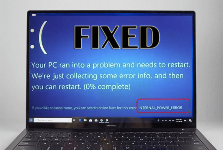 How to Fix INTERNAL_POWER_ERROR (0x000000A0)