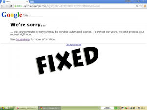 Your Computer or Network May be Sending Automated Queries [FIXED]