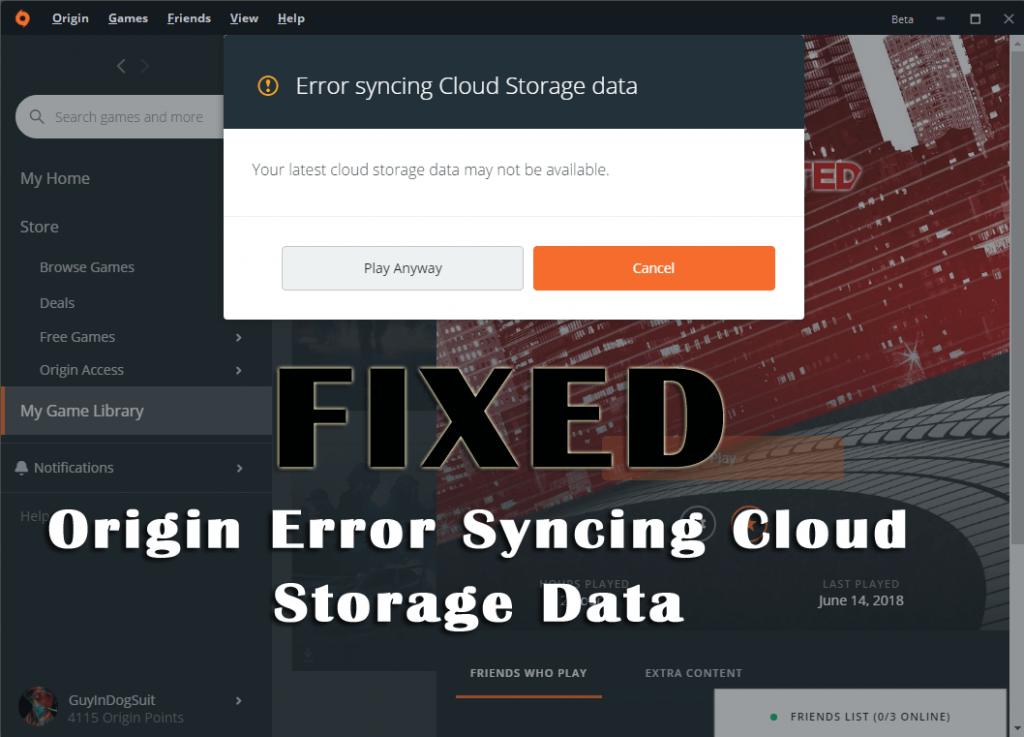 FIXED: Origin Error Syncing Cloud Storage Data [14 Easy Ways]