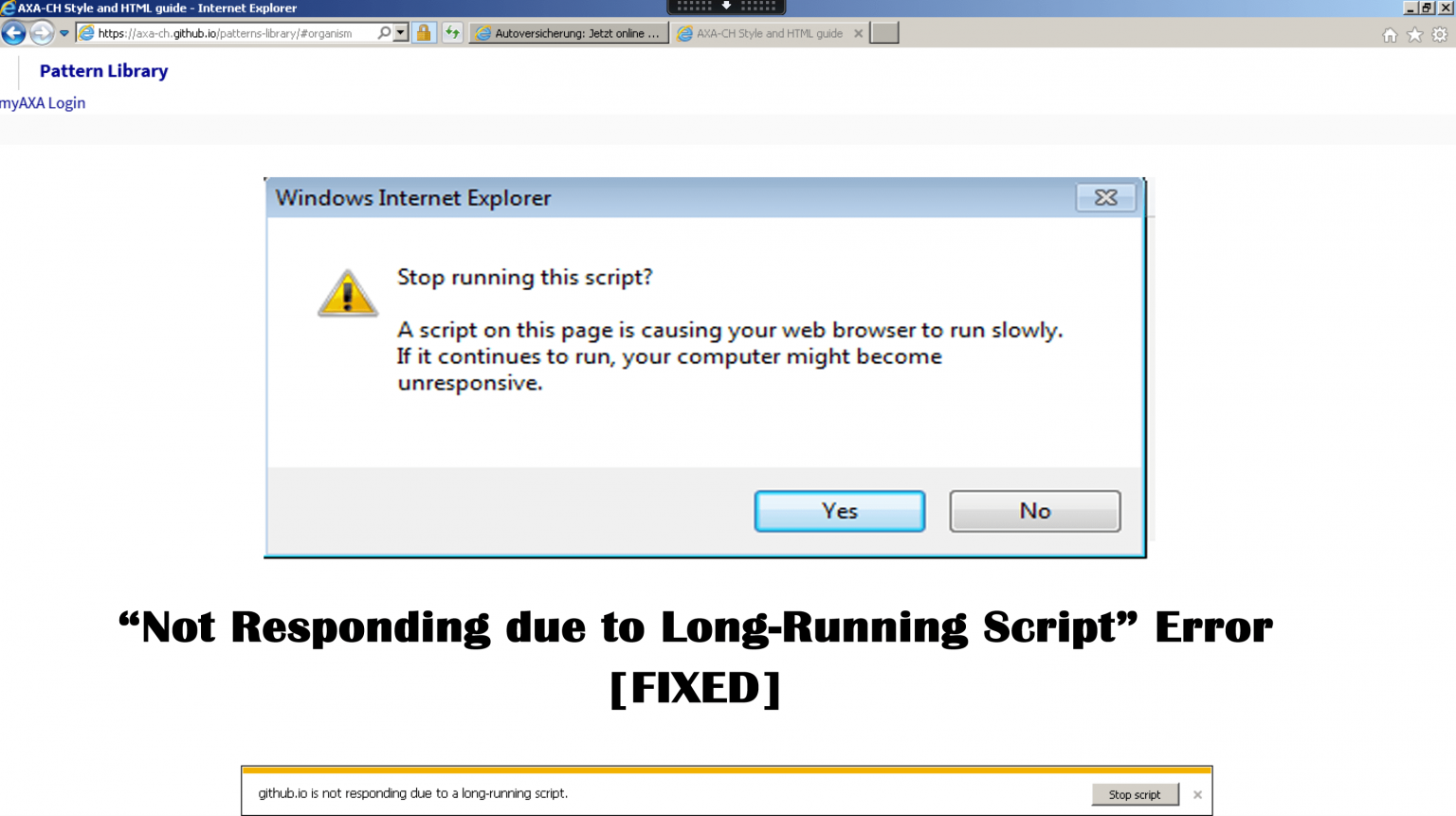 “Not Responding due to Long-Running Script” Error [FIXED]
