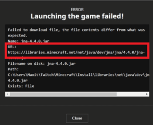 Fix “Failed to Download File, the File Contents Differ” Minecraft Error
