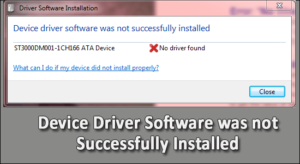 [100% SOLVED]: Device Driver Software was not Successfully Installed