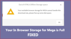 7+ Fixes For “Your In Browser Storage for Mega is Full”