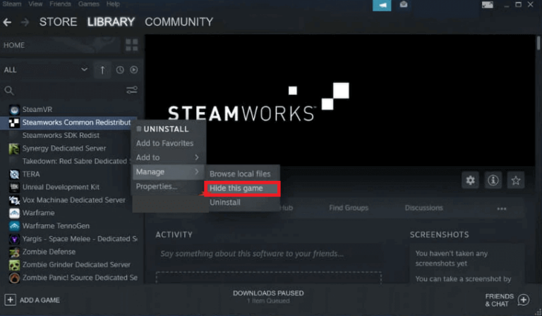 Steamworks Common Redistributables? How to Use & Hide It