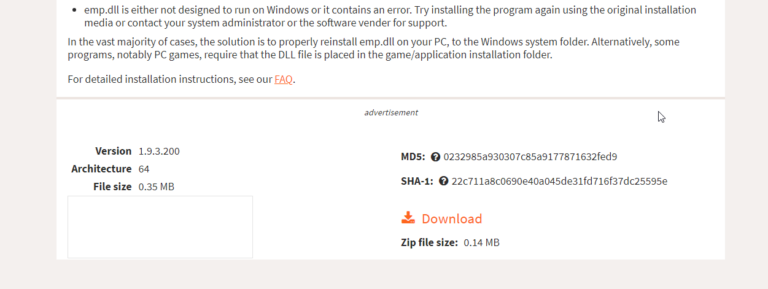 EMP.dll Not Found Error? Fix it in 6 Steps